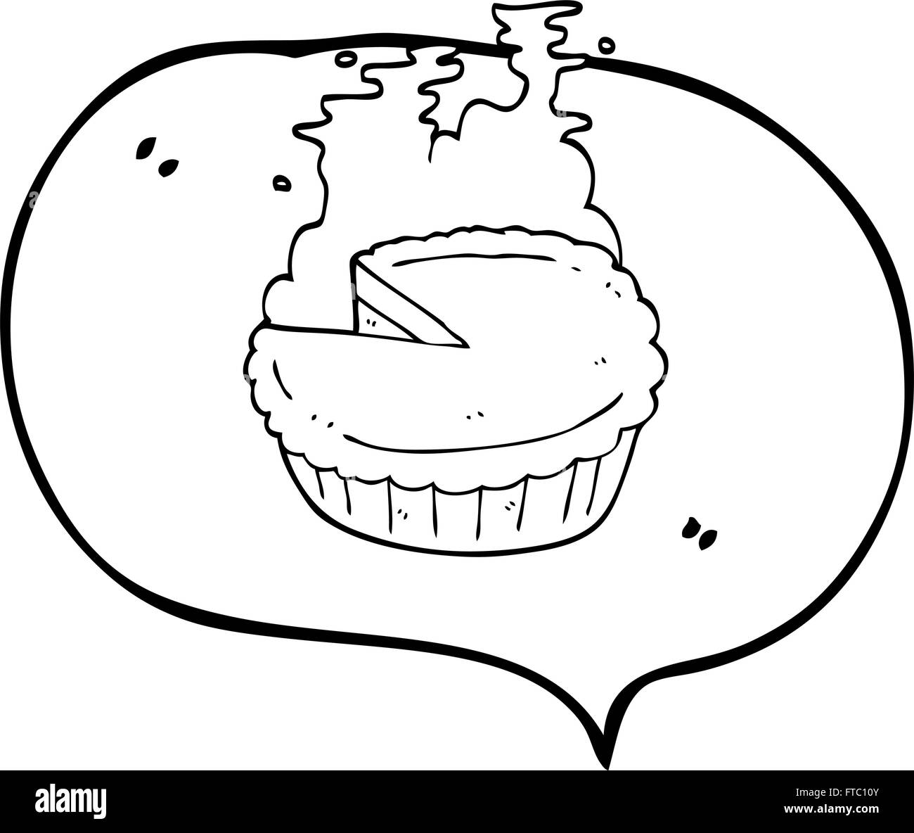 freehand drawn speech bubble cartoon pie Stock Vector Image & Art - Alamy