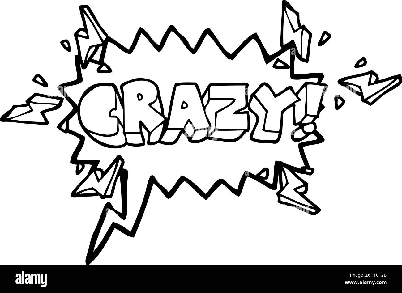 freehand drawn speech bubble cartoon shout crazy Stock Vector Image ...
