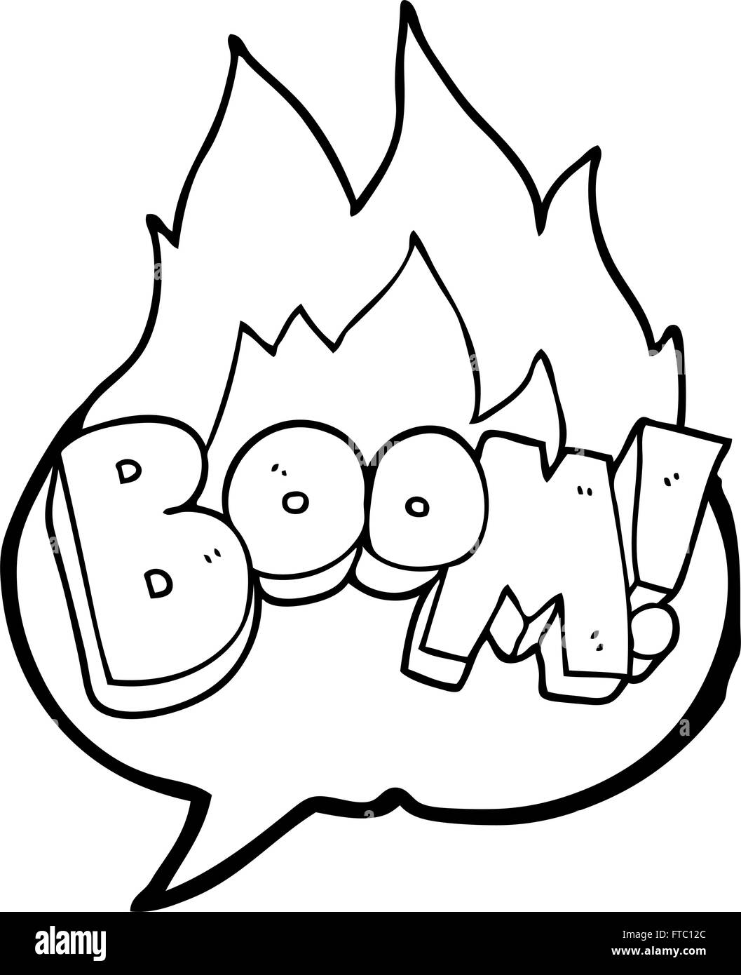 freehand drawn speech bubble cartoon boom Stock Vector Image & Art - Alamy