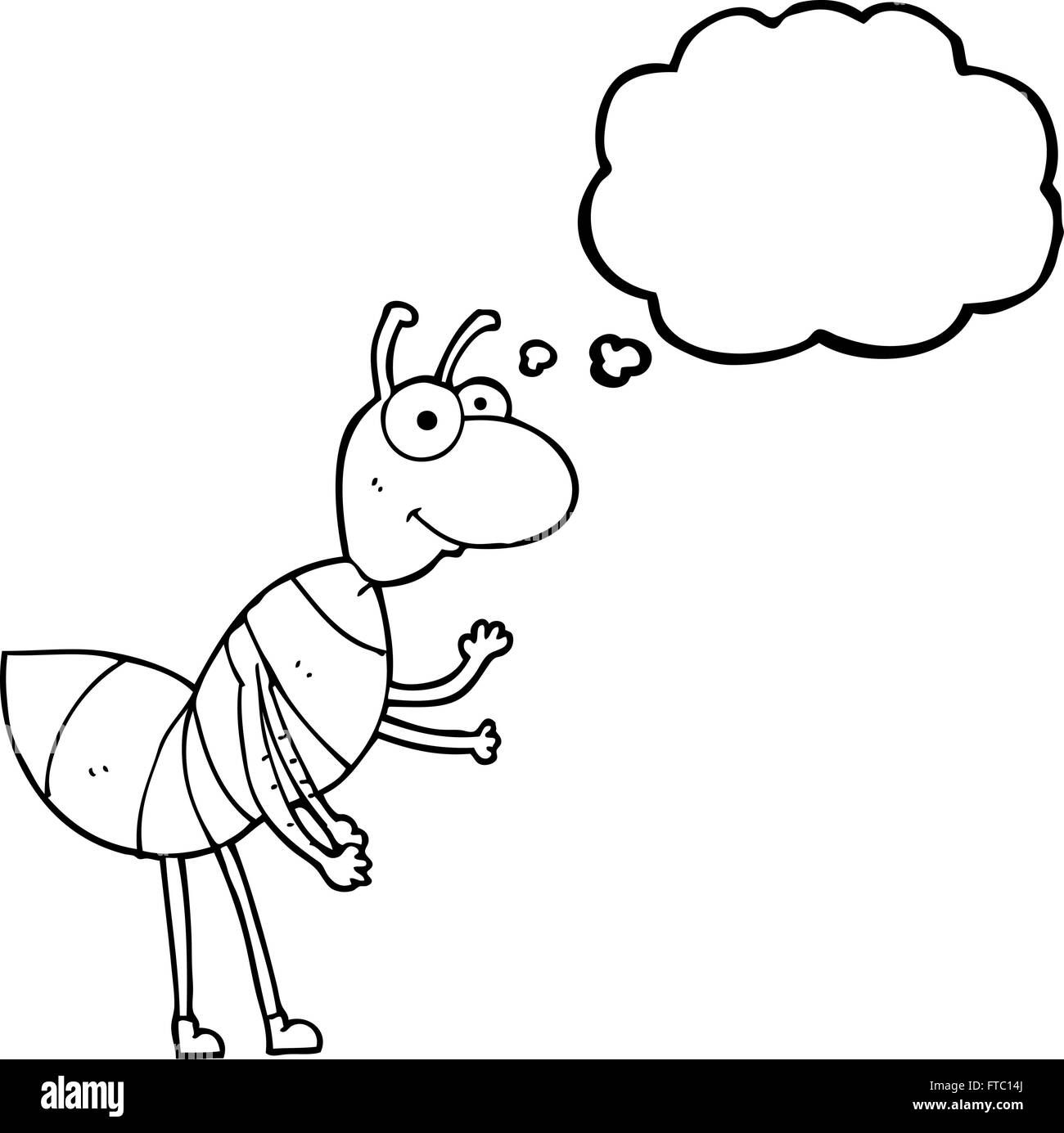 freehand drawn thought bubble cartoon ant Stock Vector Image & Art - Alamy