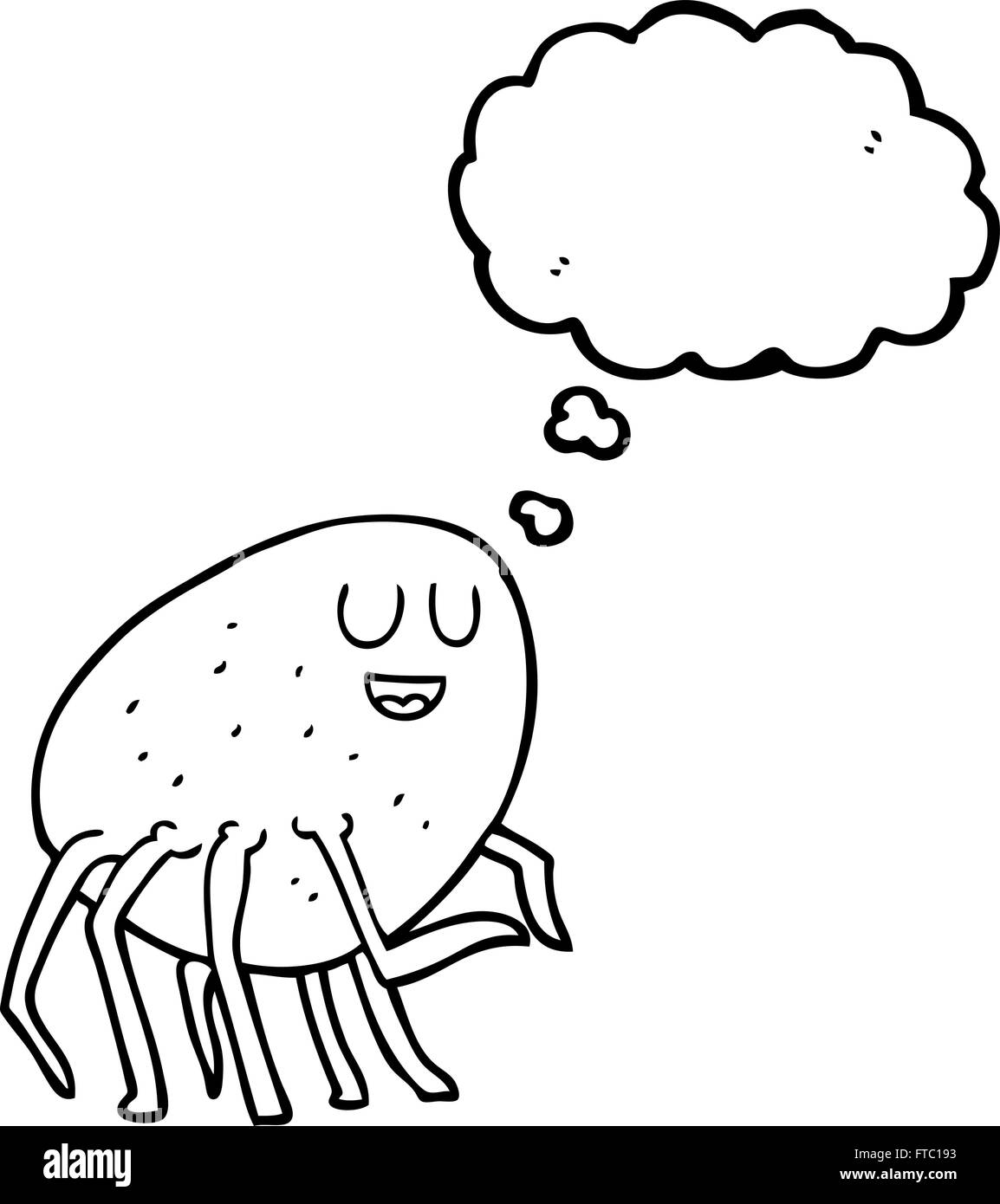 freehand drawn thought bubble cartoon tick Stock Vector Image & Art - Alamy