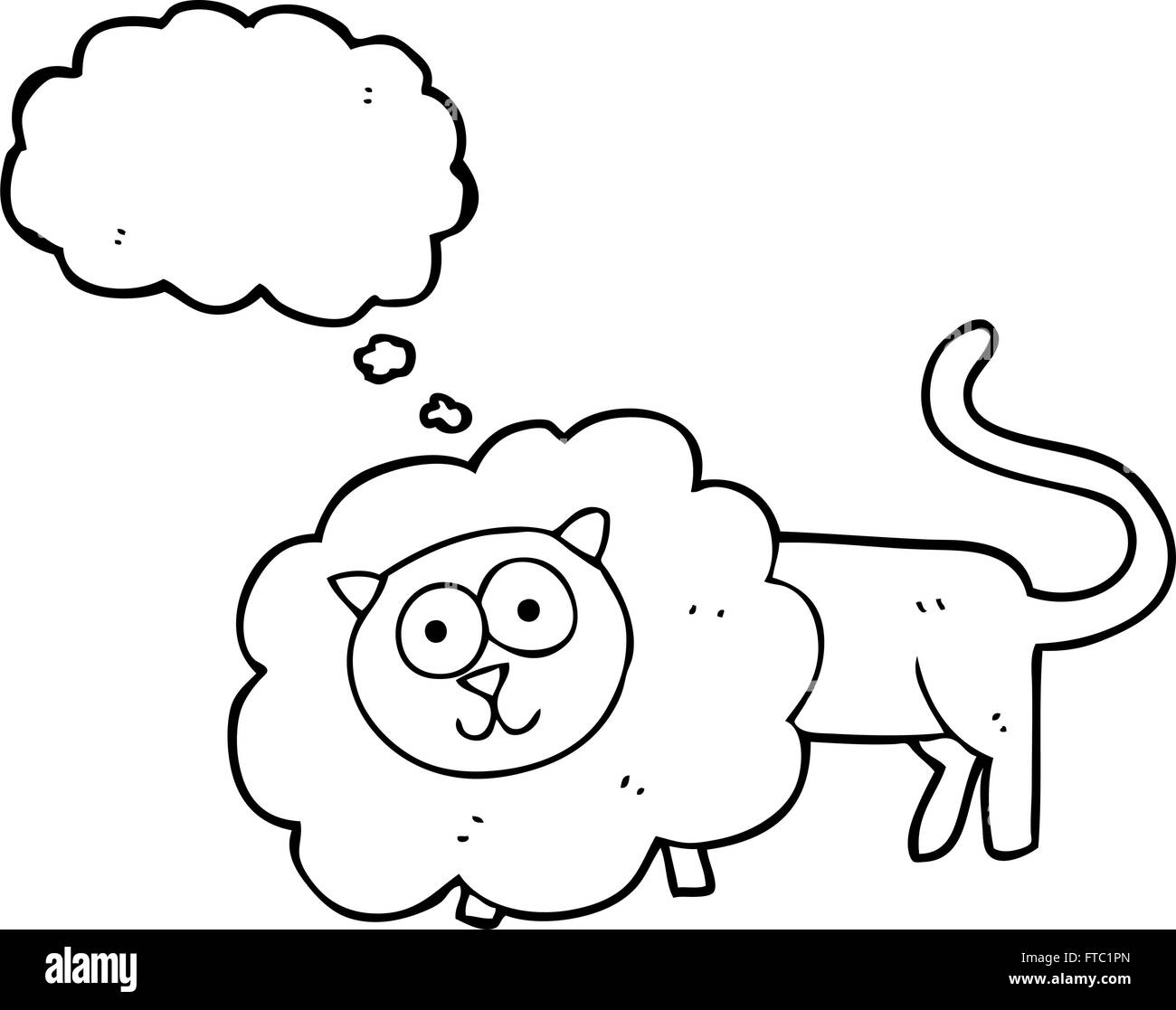 freehand drawn thought bubble cartoon animals Stock Vector Image & Art ...