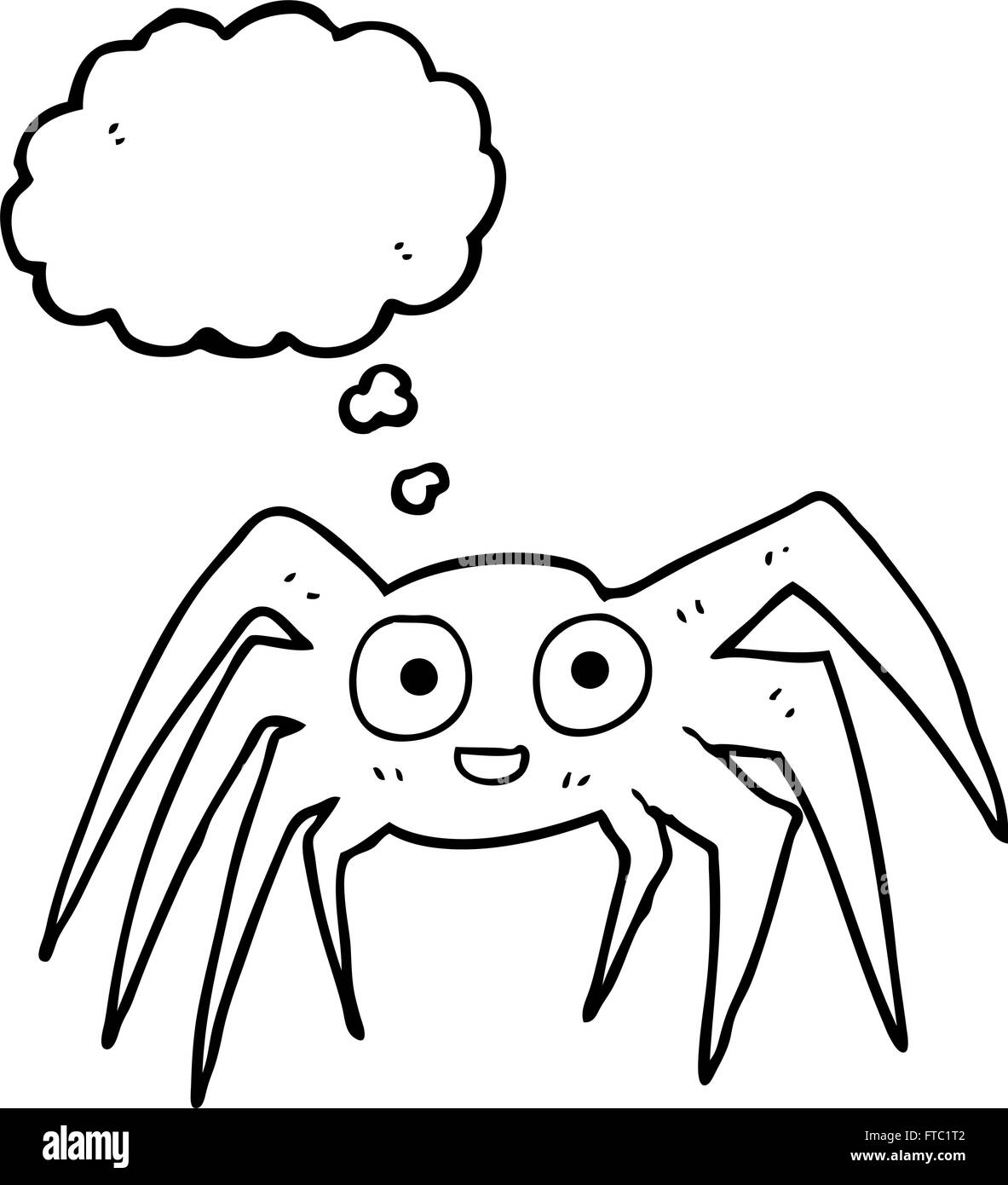 freehand drawn thought bubble cartoon spider Stock Vector Image & Art ...