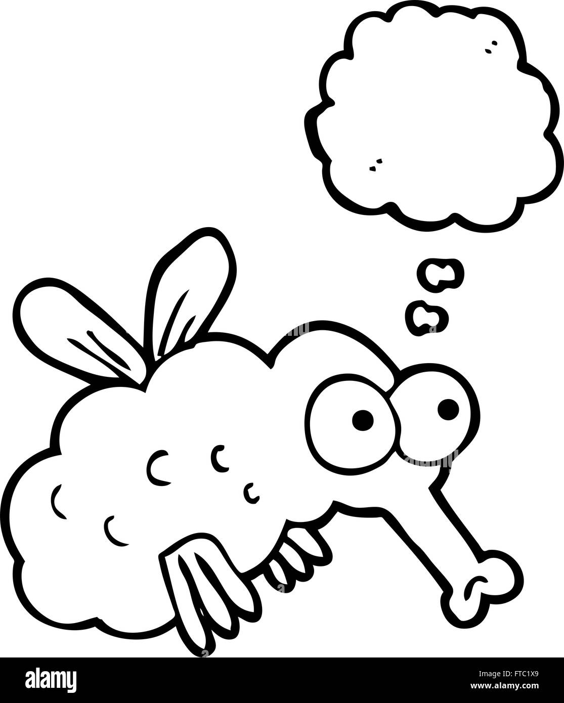 freehand drawn thought bubble cartoon fly Stock Vector Image & Art - Alamy