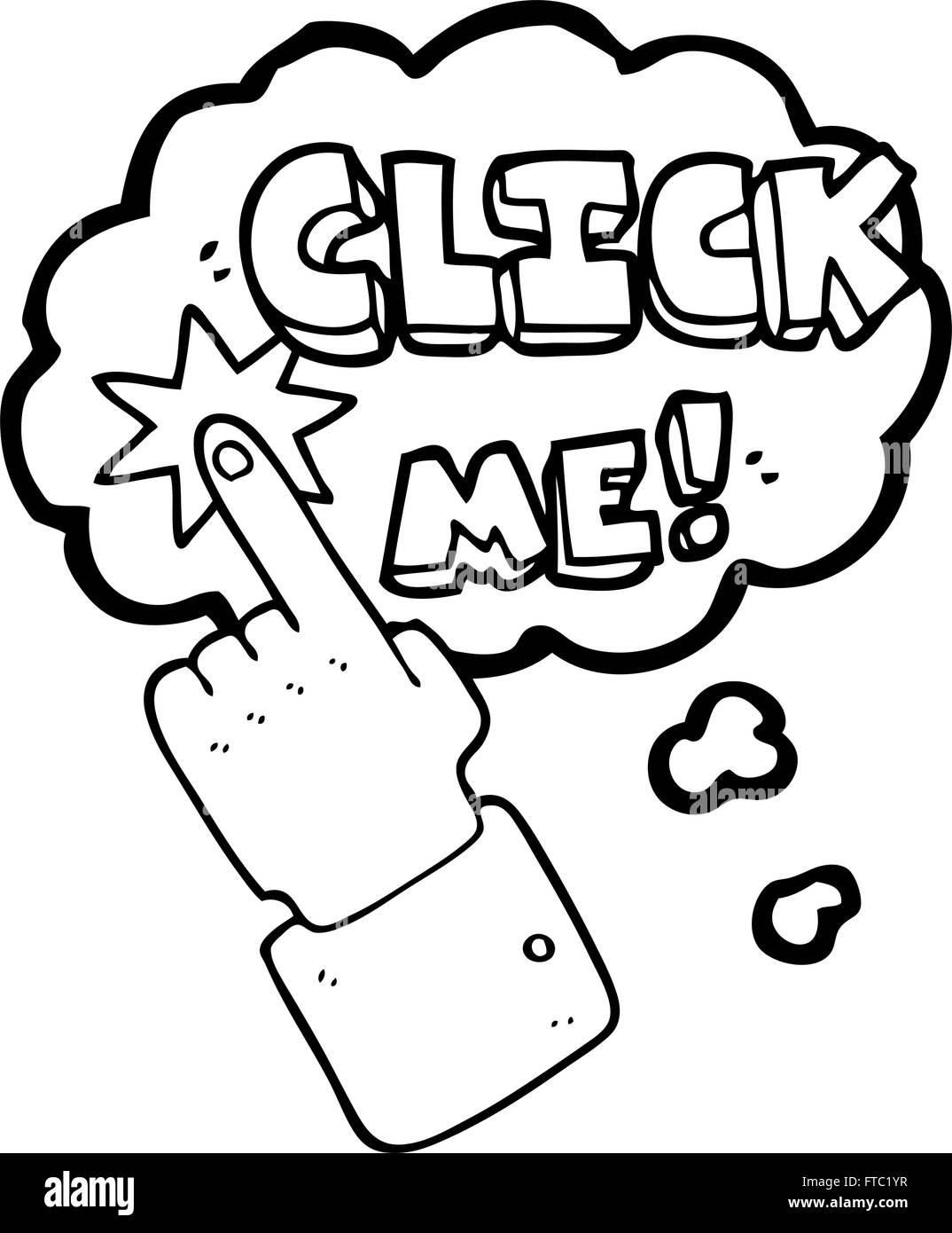 Click freehand drawn bubble cartoon Stock Vector Images - Alamy