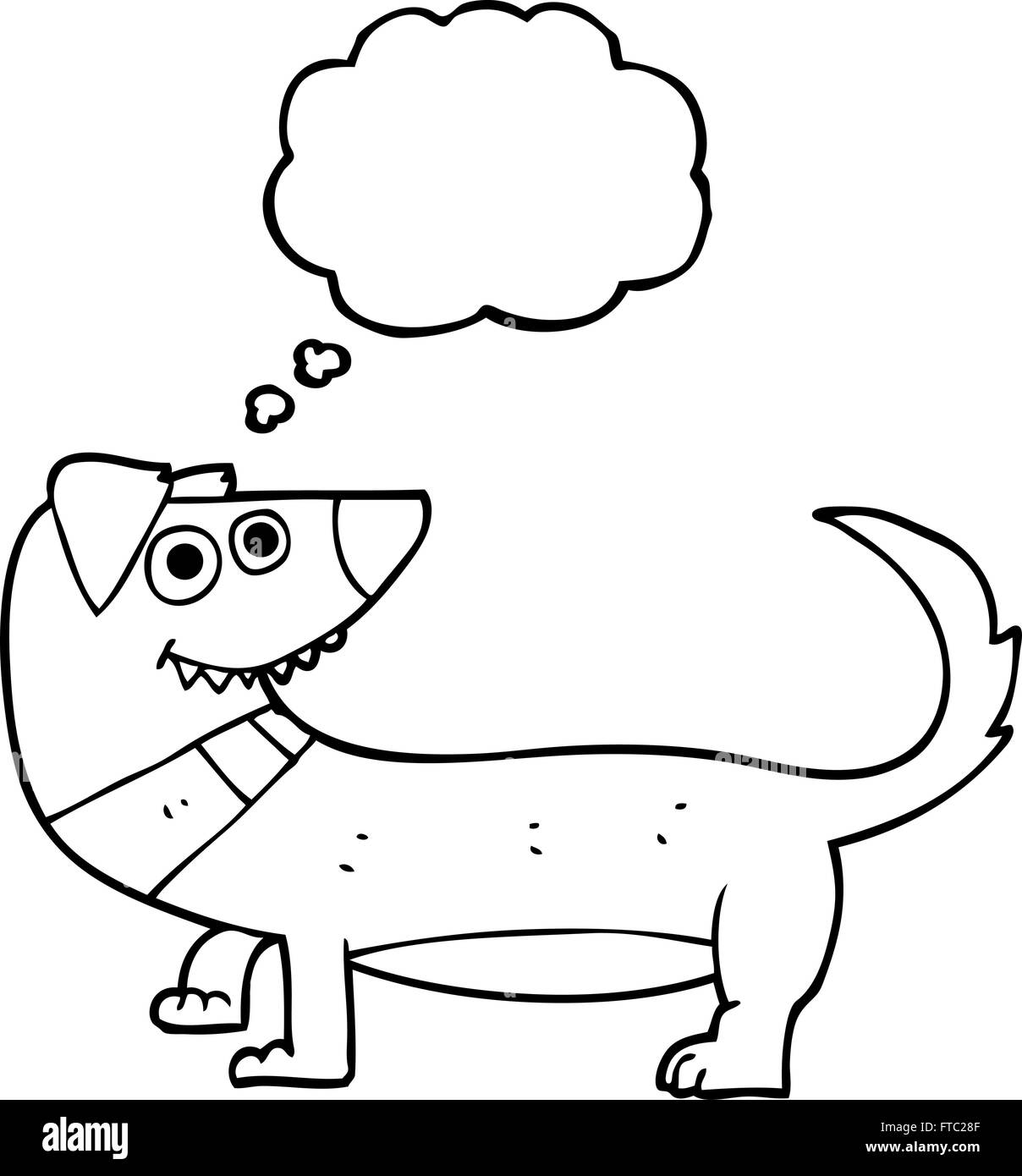 freehand drawn thought bubble cartoon dog Stock Vector Image & Art - Alamy