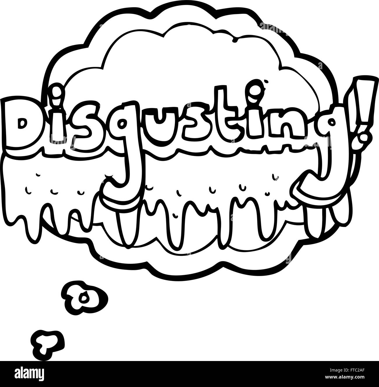 freehand drawn thought bubble cartoon disgusting symbol Stock Vector ...