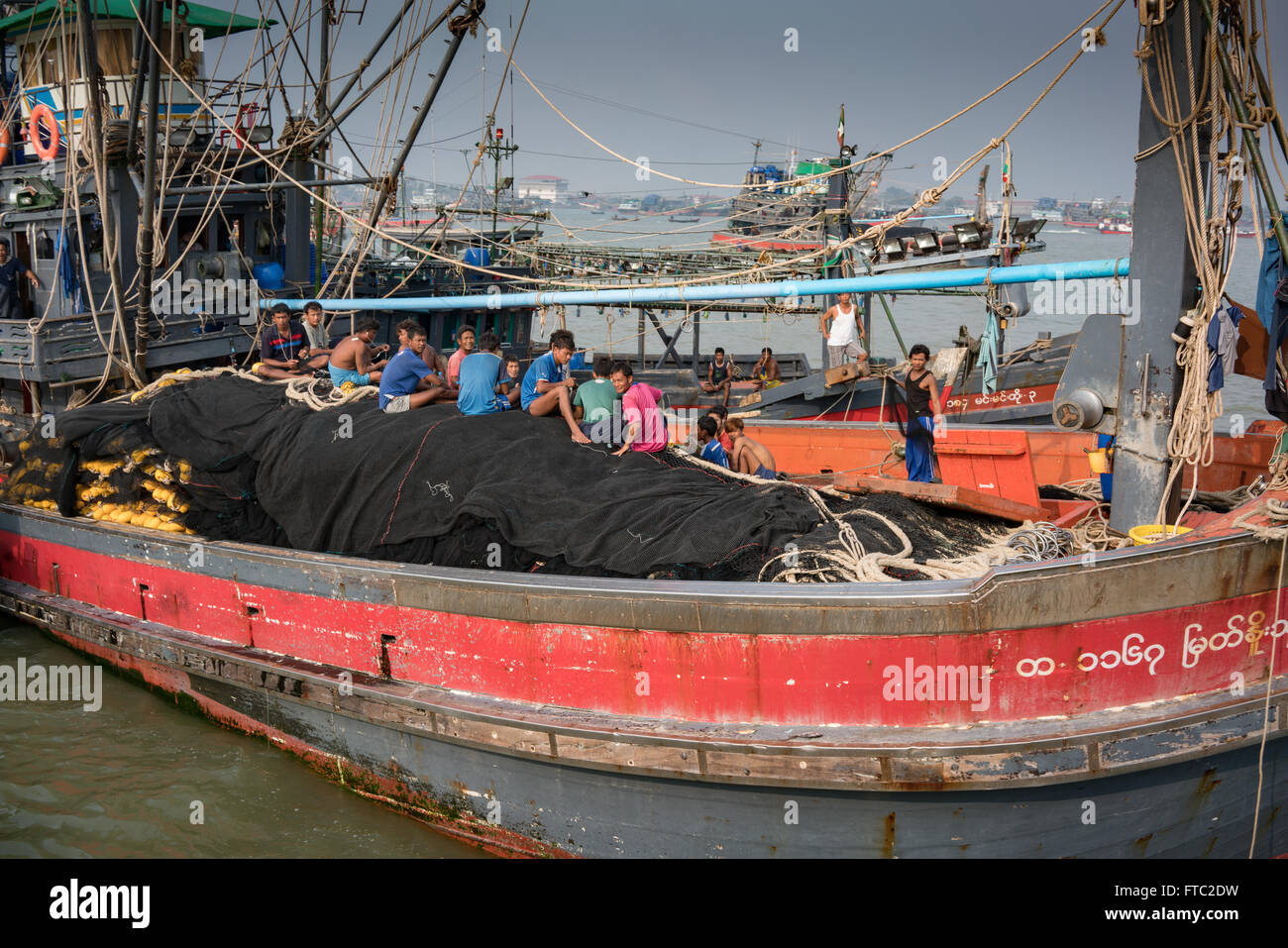 Fishing boats in Myeik, Myanmar Stock Photo - Alamy