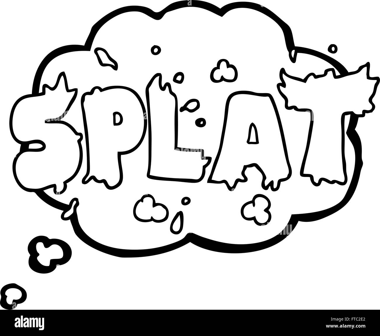 Splat cartoon Black and White Stock Photos & Images - Alamy