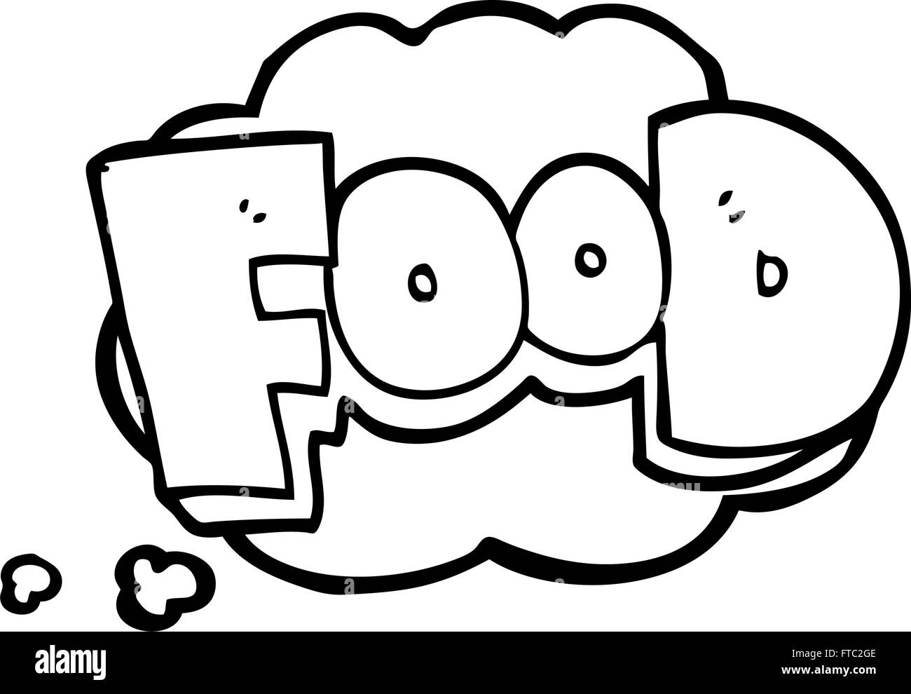 freehand drawn thought bubble cartoon word food Stock Vector Image ...
