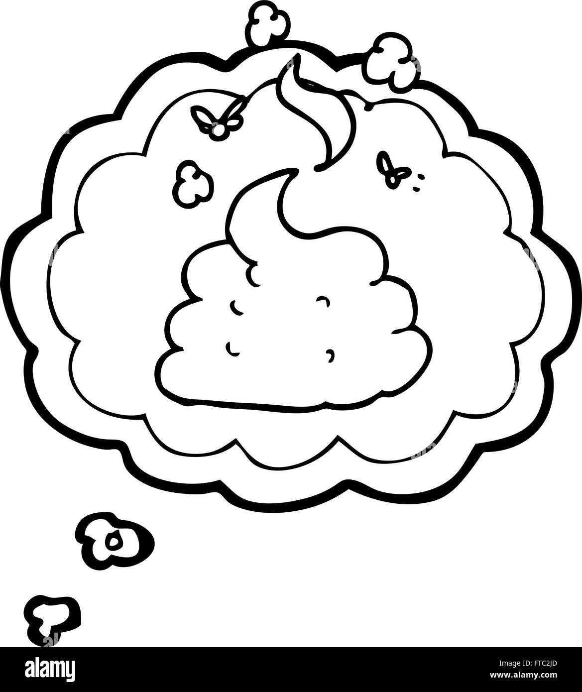 freehand drawn thought bubble cartoon gross poop Stock Vector Image & Art - Alamy