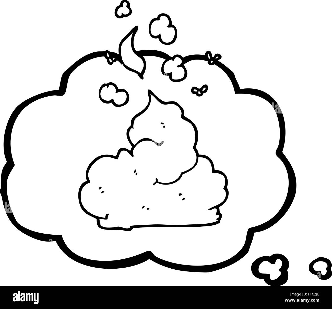 freehand drawn thought bubble cartoon gross poop Stock Vector Image ...