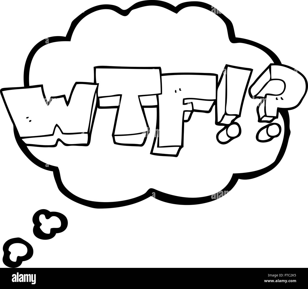 freehand drawn thought bubble cartoon WTF symbol Stock Vector Image ... freehand drawn thought bubble cartoon WTF symbol Stock Vector Image ...