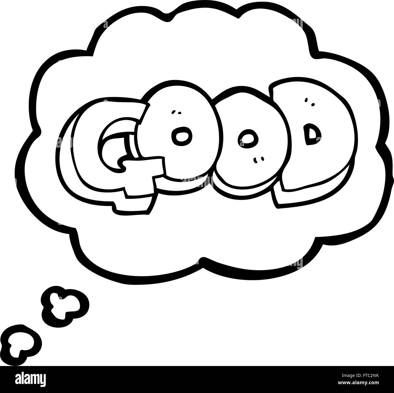 freehand drawn thought bubble cartoon Good symbol Stock Vector Image ...