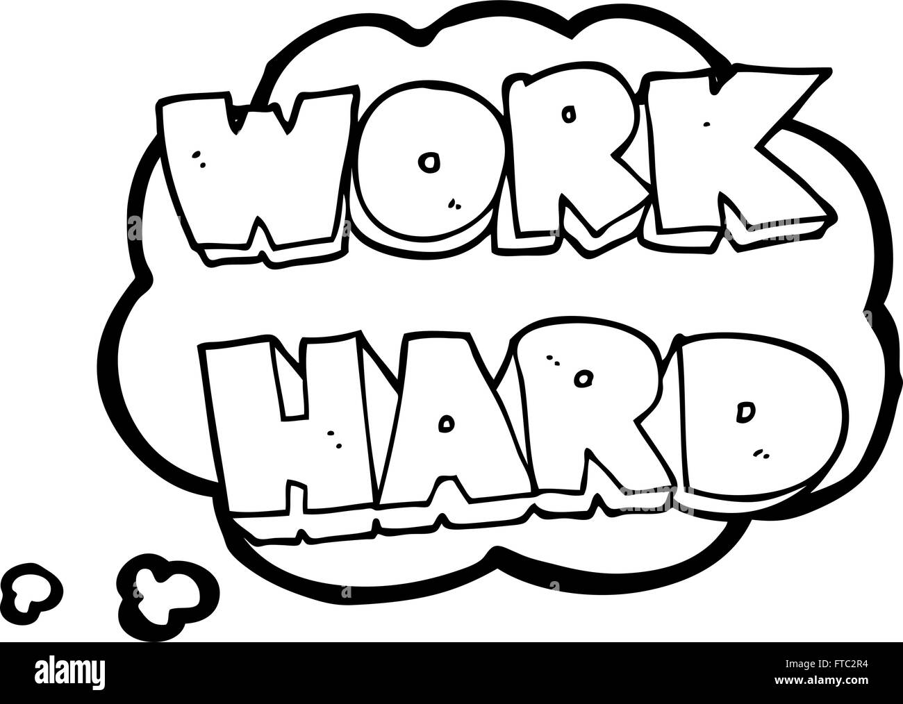 Retro hard work cartoon Black and White Stock Photos & Images - Alamy