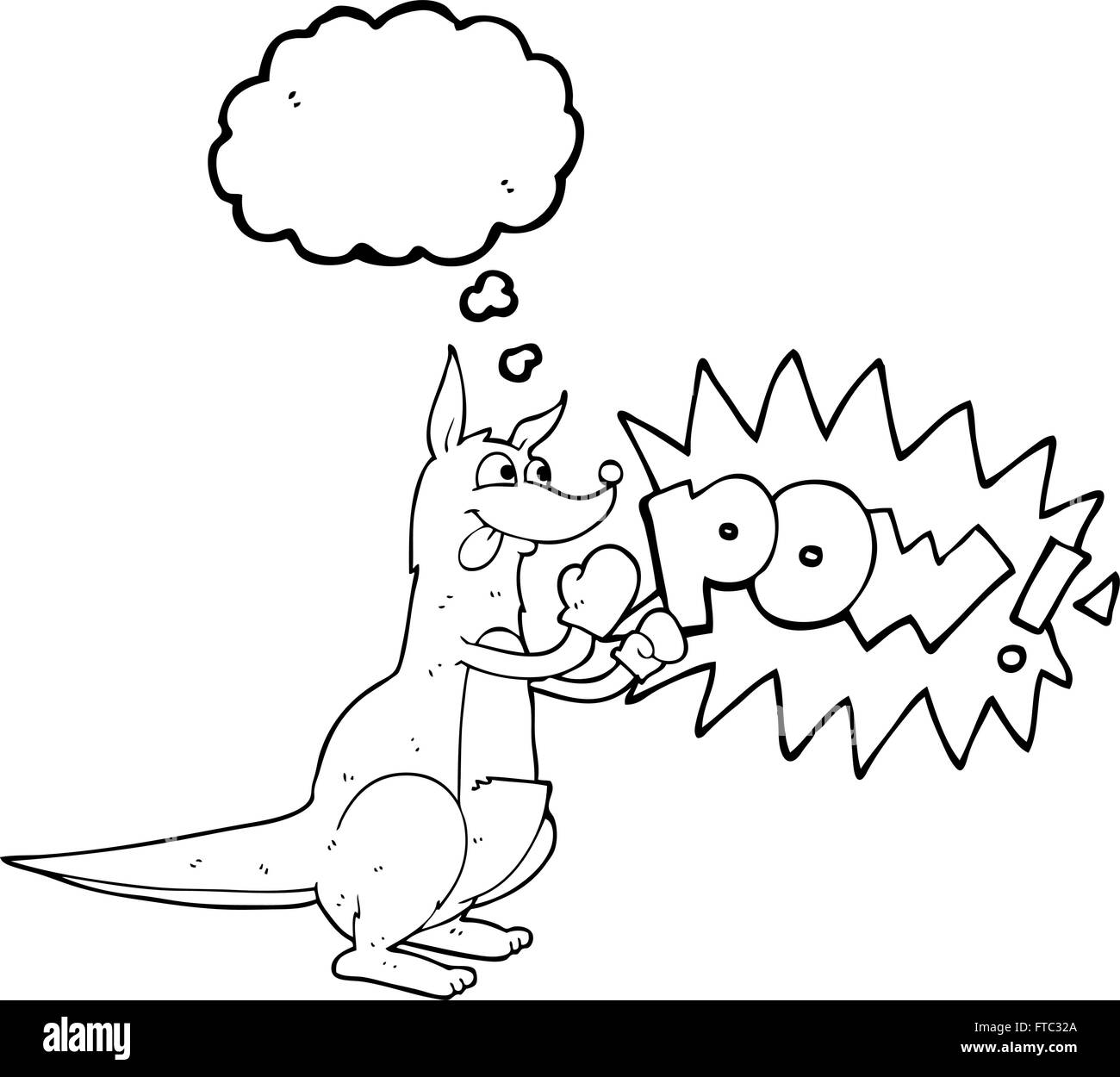 Kangaroo Boxing Drawing