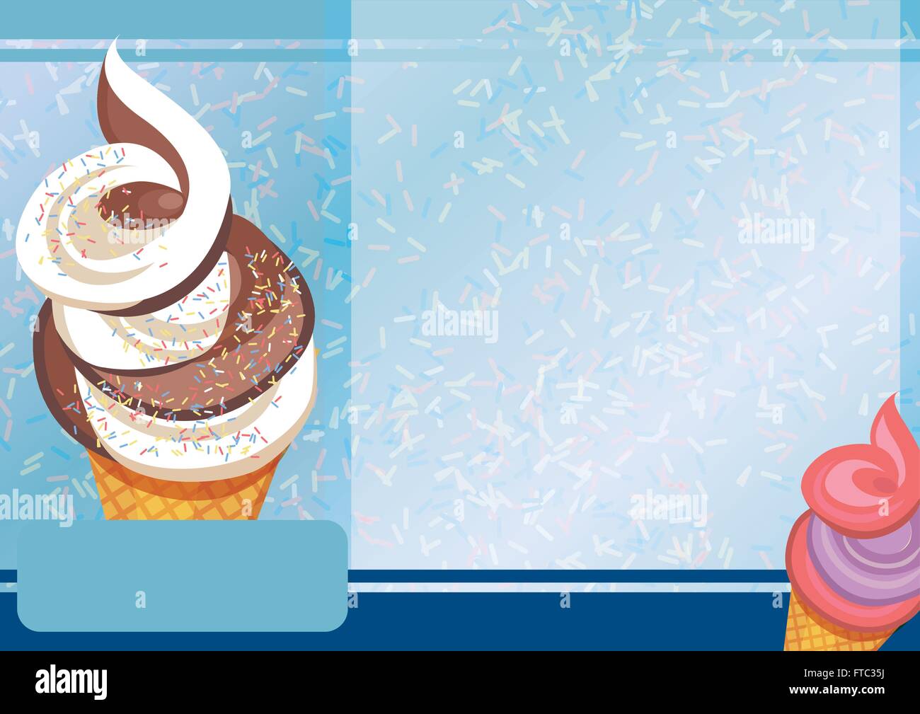 Blue Ice Cream theme Stock Vector Image & Art - Alamy