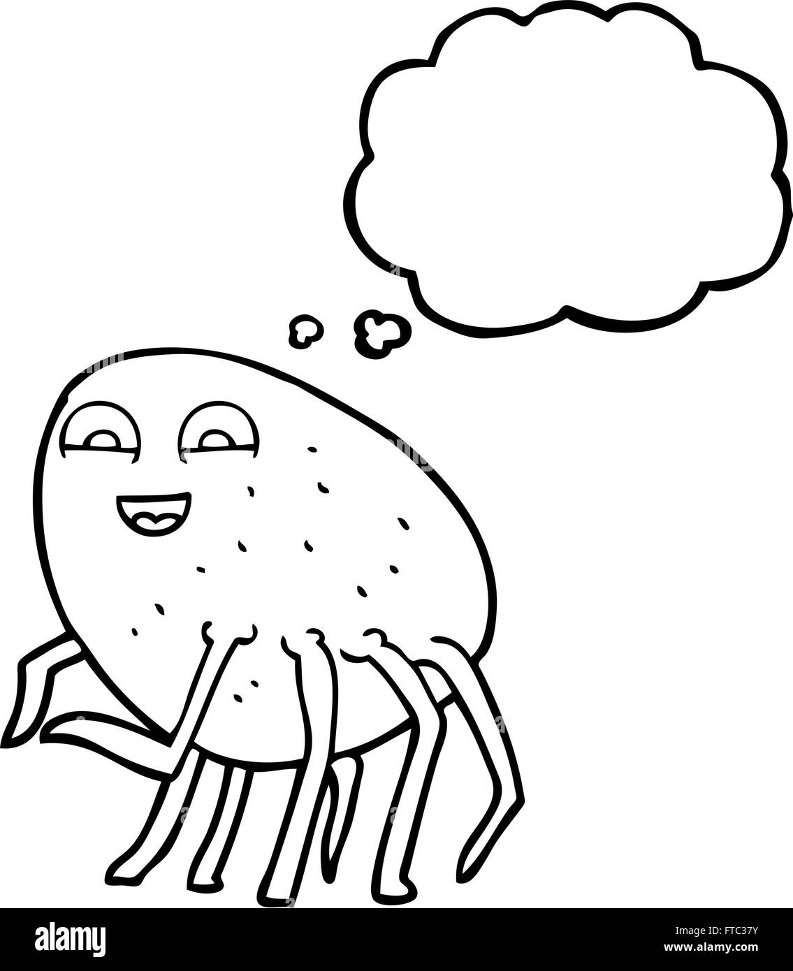 freehand drawn thought bubble cartoon tick Stock Vector Image & Art - Alamy