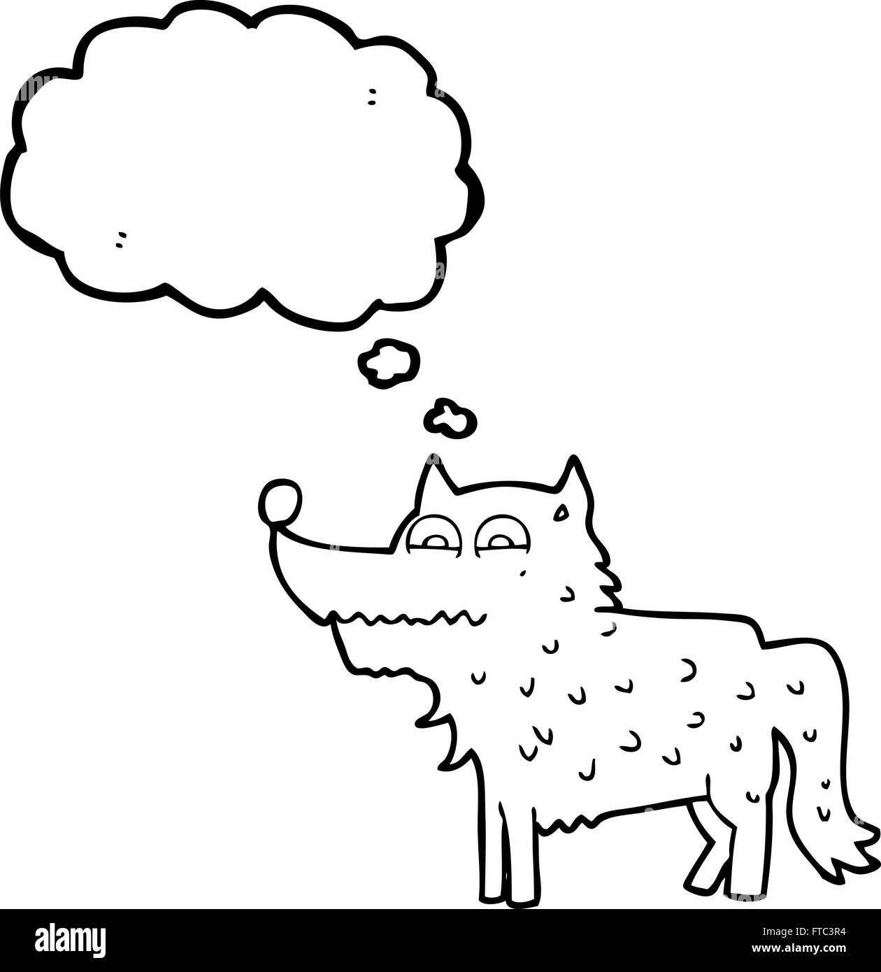 freehand drawn thought bubble cartoon dog Stock Vector Image & Art - Alamy
