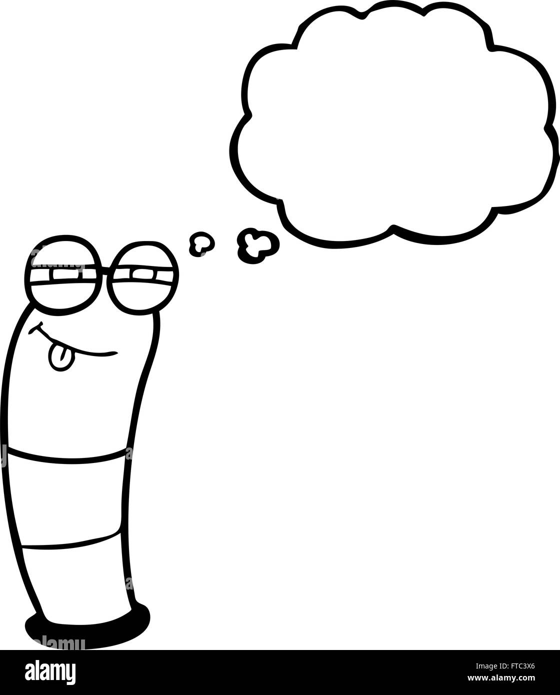 freehand drawn thought bubble cartoon worm Stock Vector Image & Art - Alamy