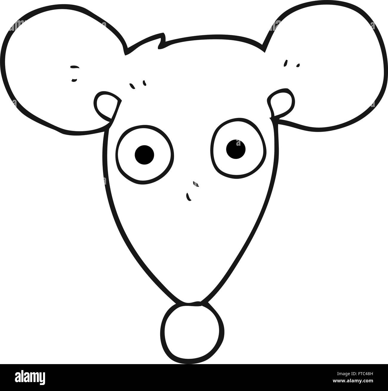 freehand drawn black and white cartoon mouse Stock Vector Image & Art ...