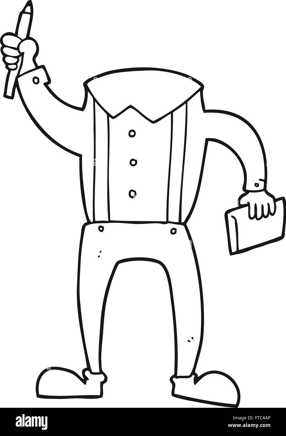 Cartoon headless body Black and White Stock Photos & Images - Alamy