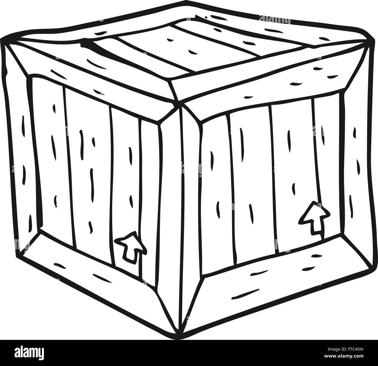 freehand drawn black and white cartoon box Stock Vector Image & Art - Alamy