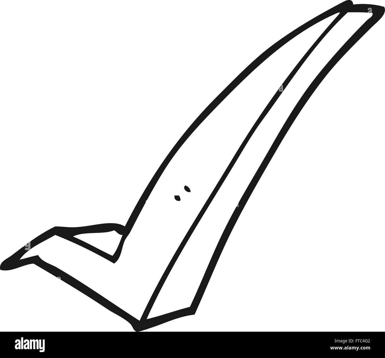 freehand drawn black and white cartoon tick symbol Stock Vector Image ...