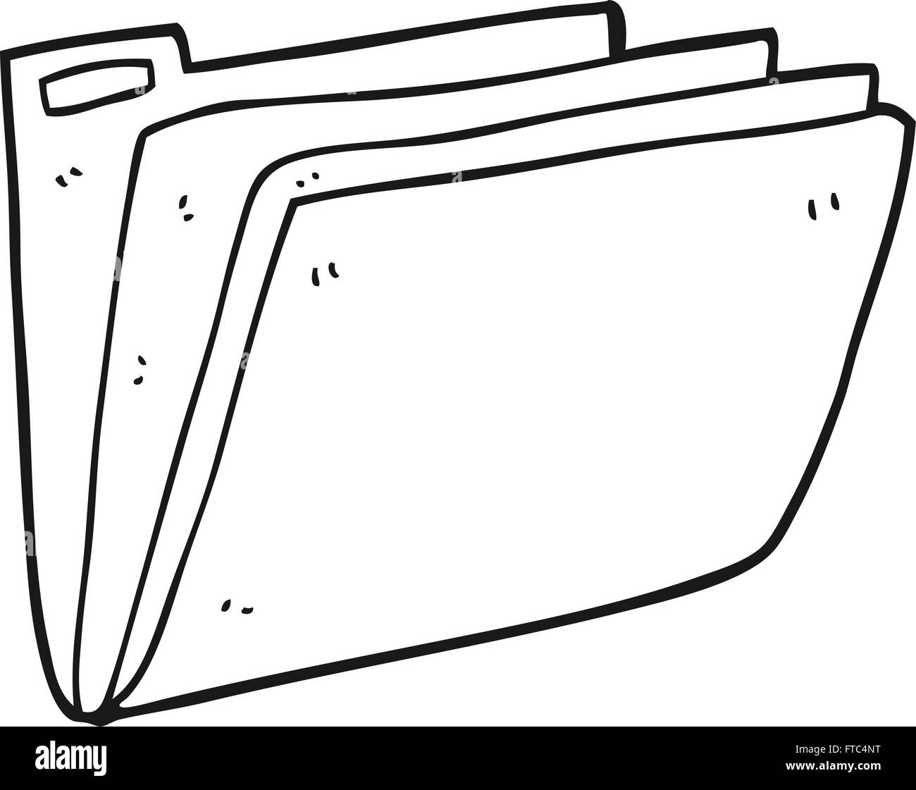 freehand drawn black and white cartoon business file Stock Vector Image ...