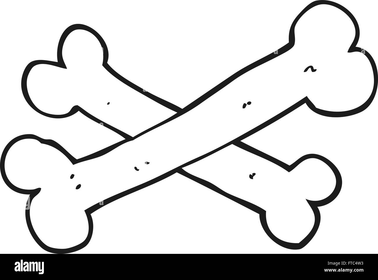 freehand drawn black and white cartoon bones Stock Vector Image & Art ...