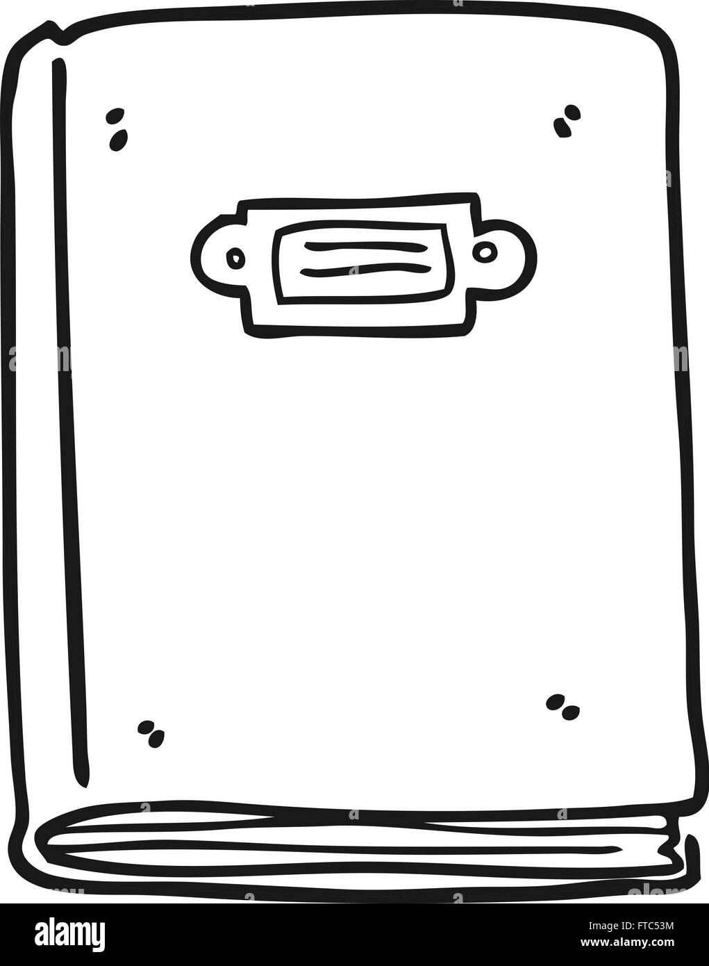 freehand drawn black and white cartoon book Stock Vector Image & Art ...