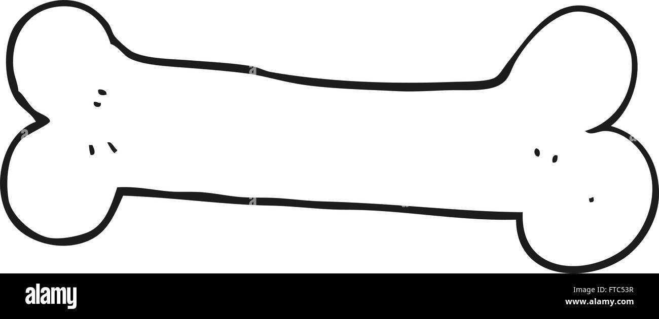 freehand drawn black and white cartoon bone Stock Vector Image & Art ...