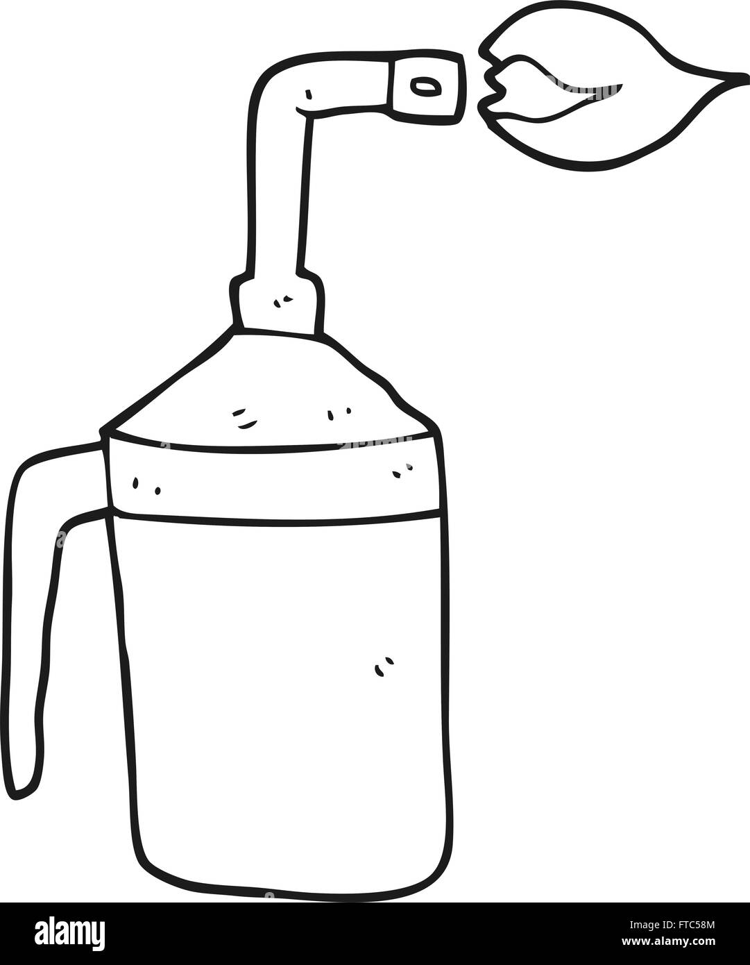 freehand drawn black and white cartoon blow torch Stock Vector Image ...