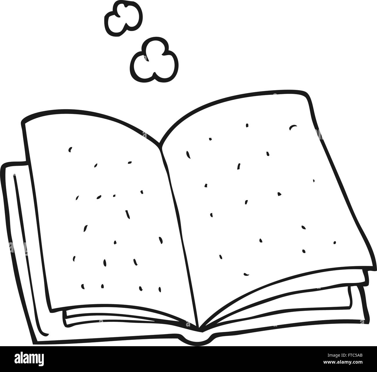 freehand drawn black and white cartoon book Stock Vector Image & Art ...