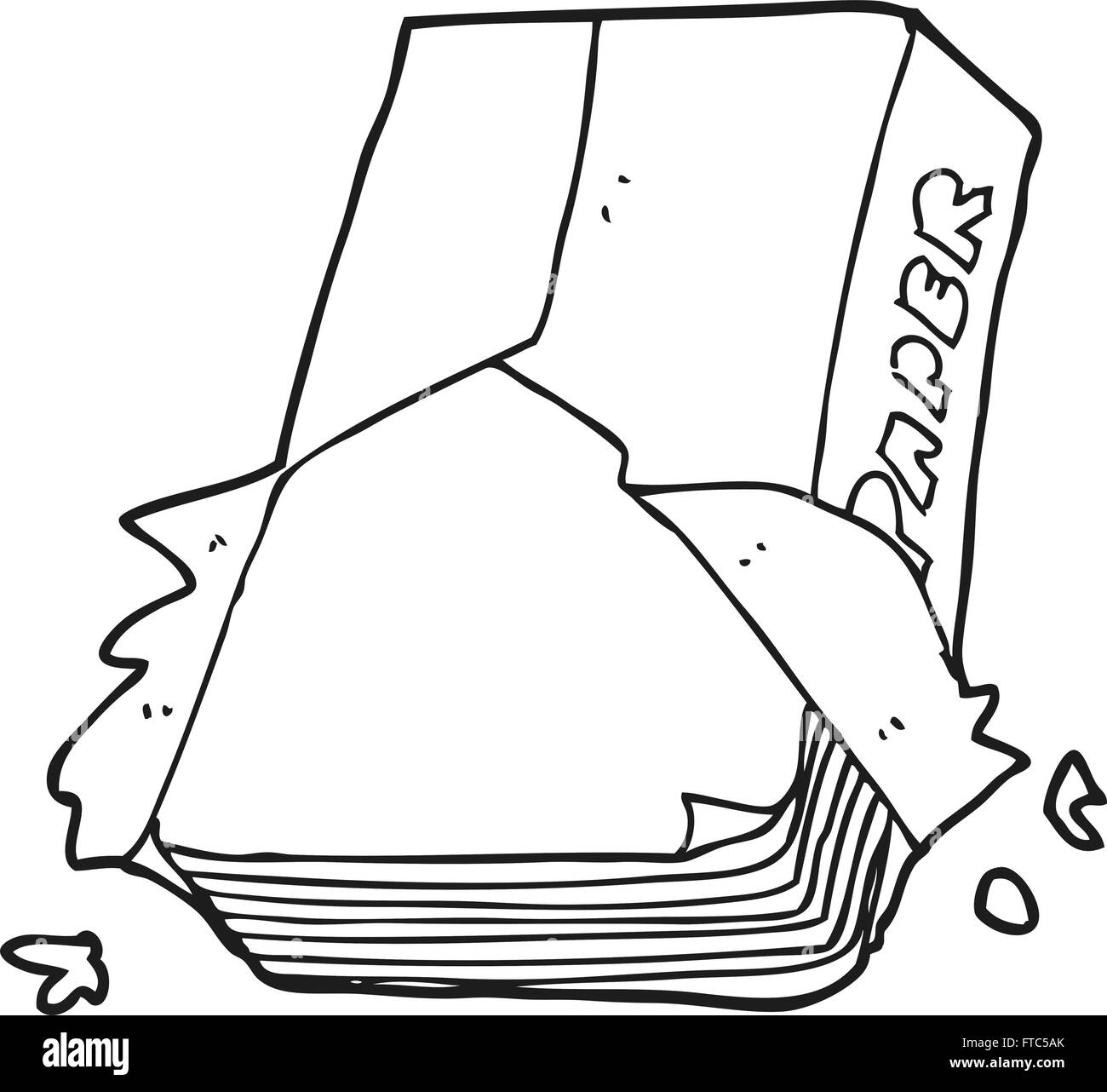 freehand drawn black and white cartoon office paper Stock Vector Image ...