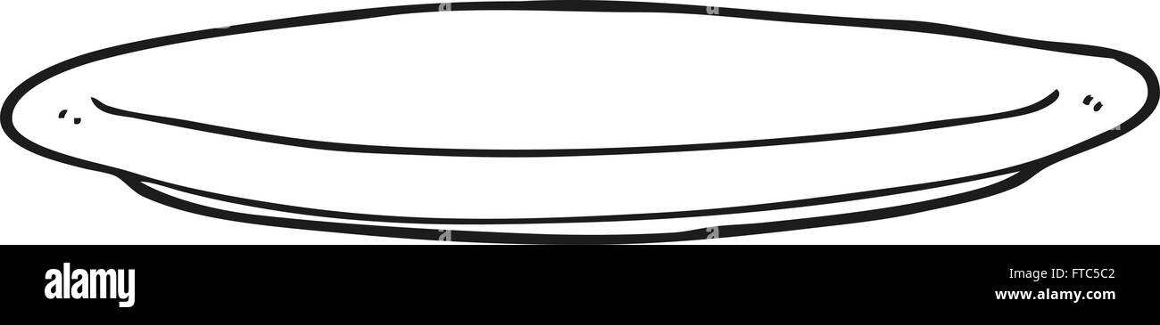 freehand drawn black and white cartoon plate Stock Vector Image & Art ...