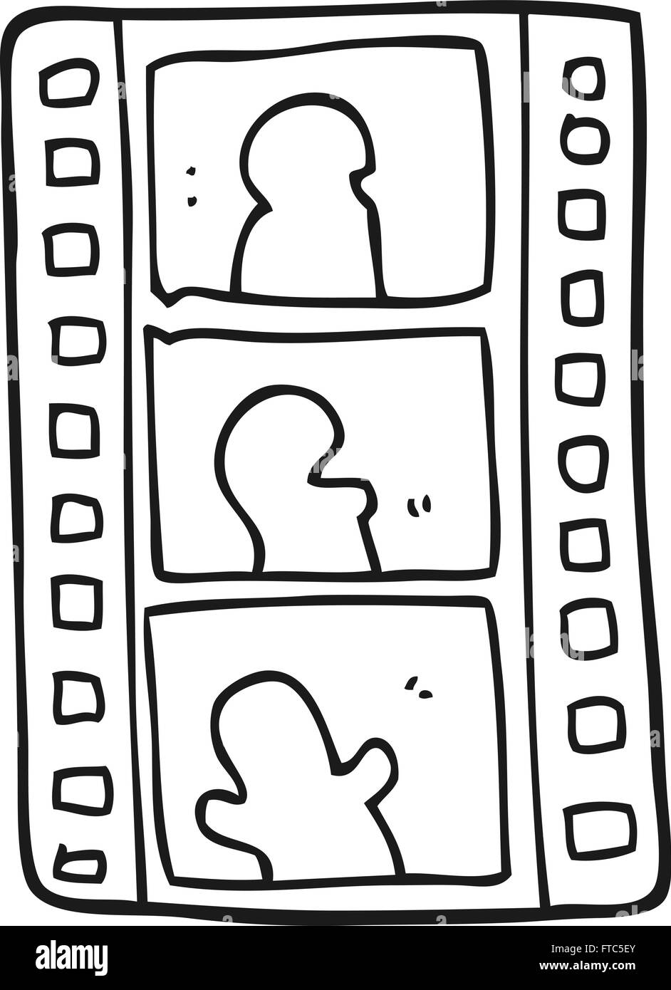 freehand drawn black and white cartoon film strip Stock Vector Image ...