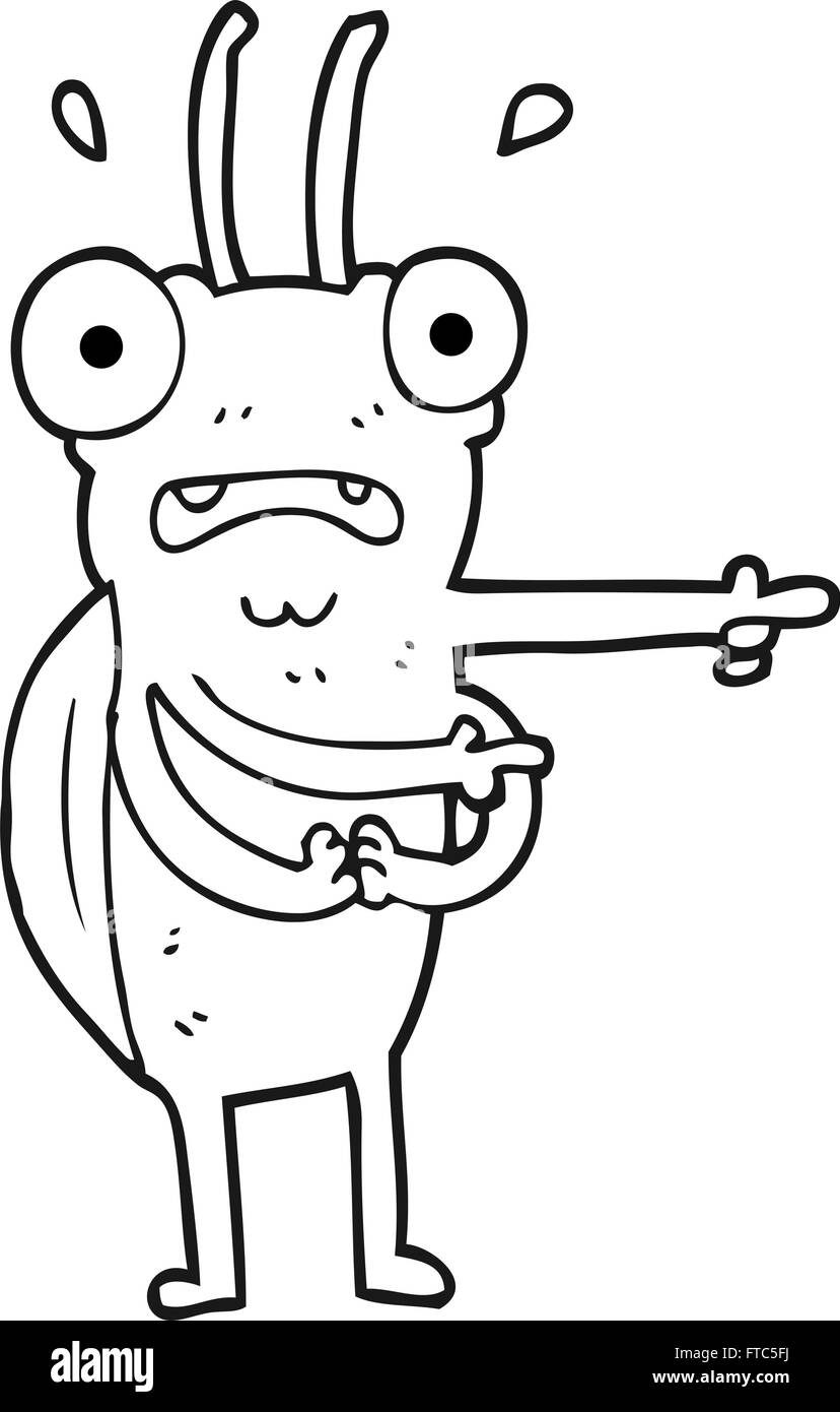 freehand drawn black and white cartoon bug Stock Vector Image & Art - Alamy