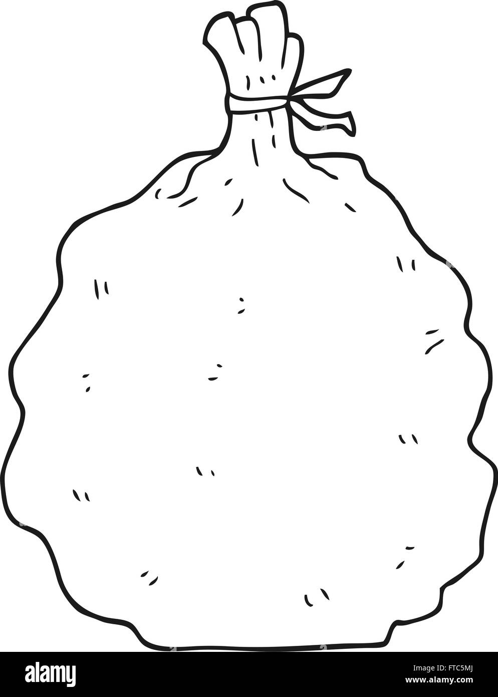freehand drawn black and white cartoon sack Stock Vector Image & Art ...