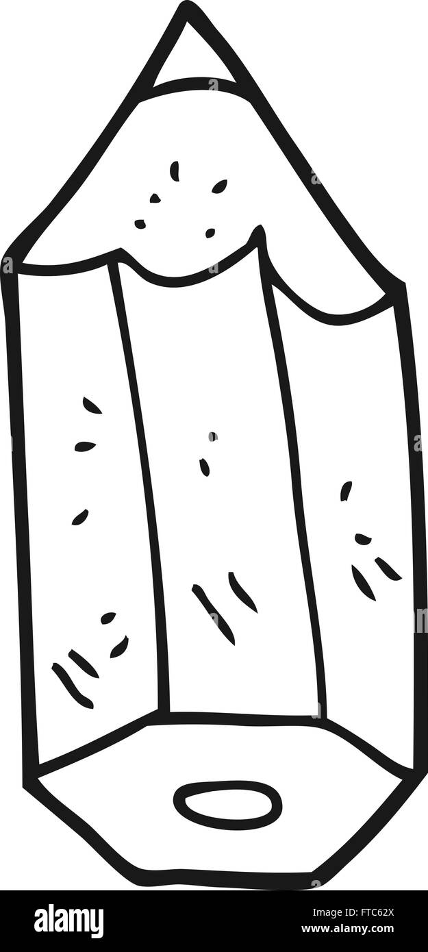 freehand drawn black and white cartoon pencil stub Stock Vector Image ...