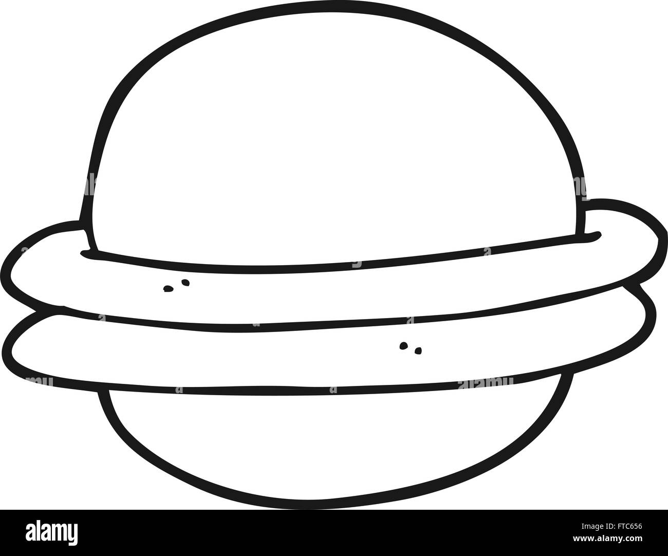freehand drawn black and white cartoon alien planet Stock Vector Image ...