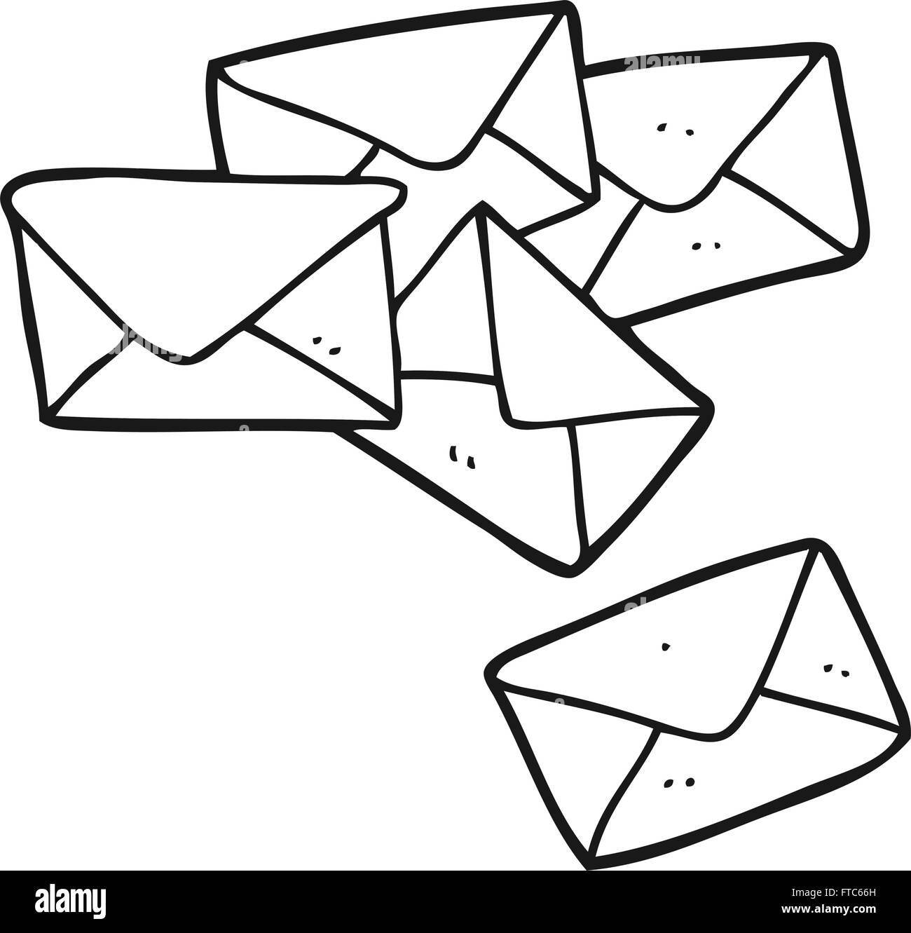 freehand drawn black and white cartoon letters Stock Vector Image & Art ...