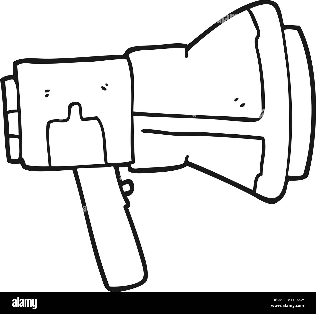 freehand drawn black and white cartoon megaphone Stock Vector Image ...