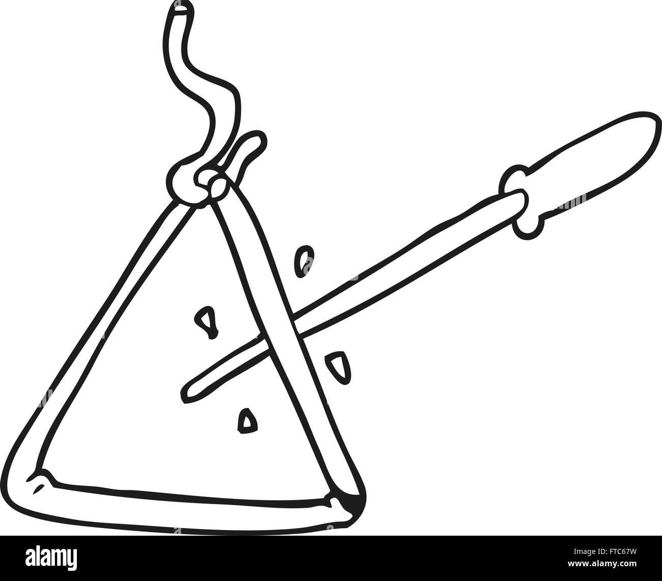 freehand drawn black and white cartoon triangle Stock Vector Image ...