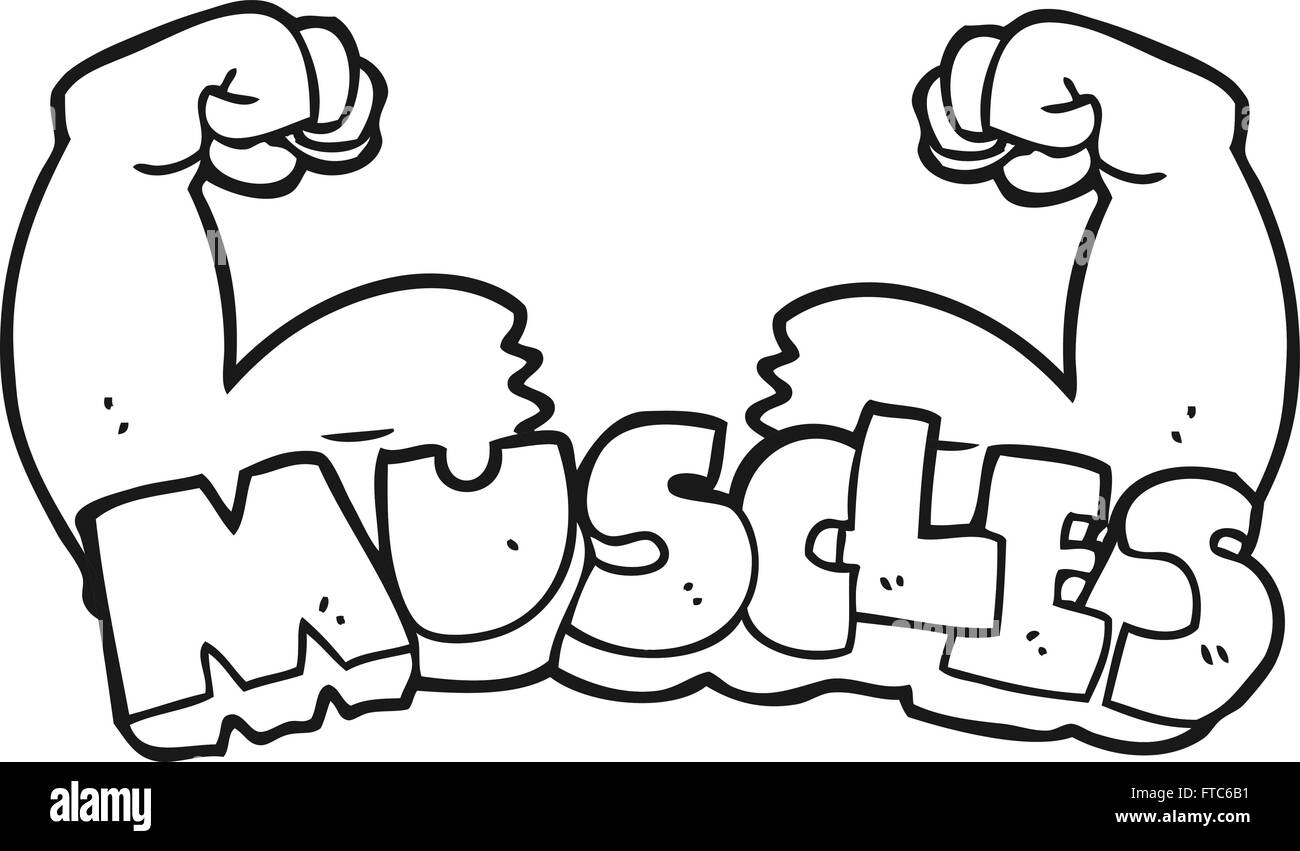 Freehand drawn cartoon muscles symbol hi-res stock photography and ...