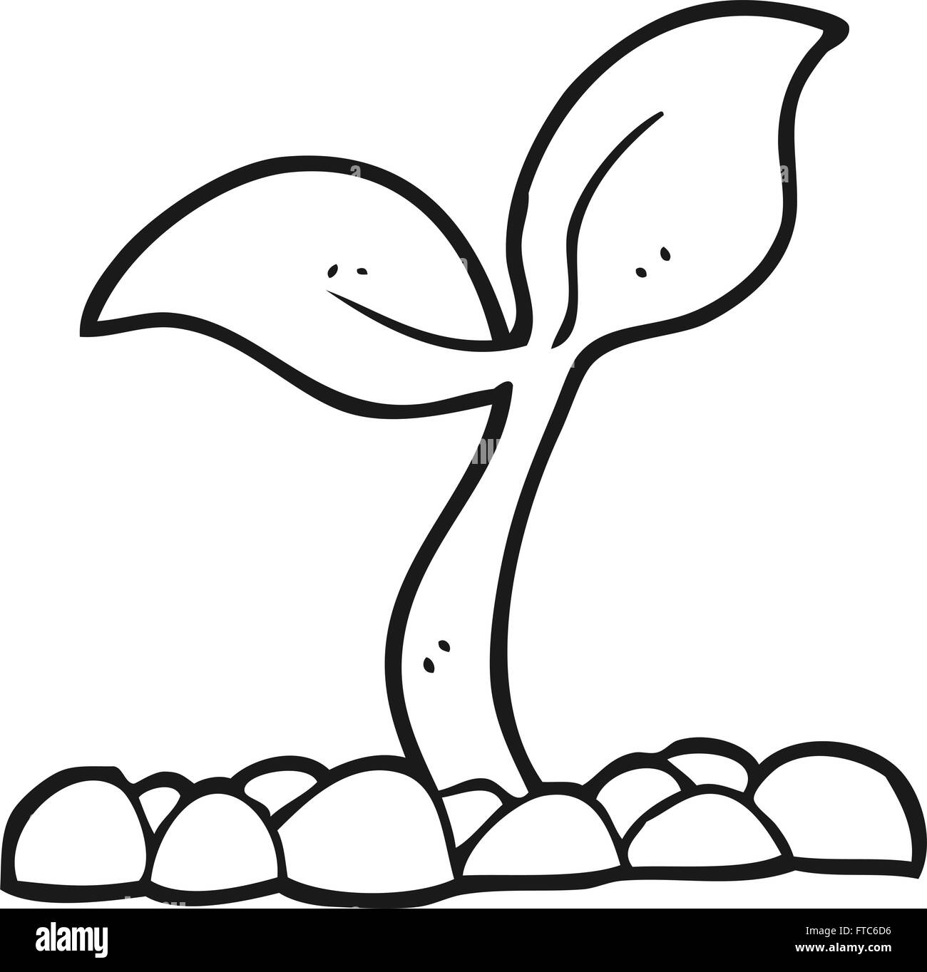 Sapling Clipart Black And White