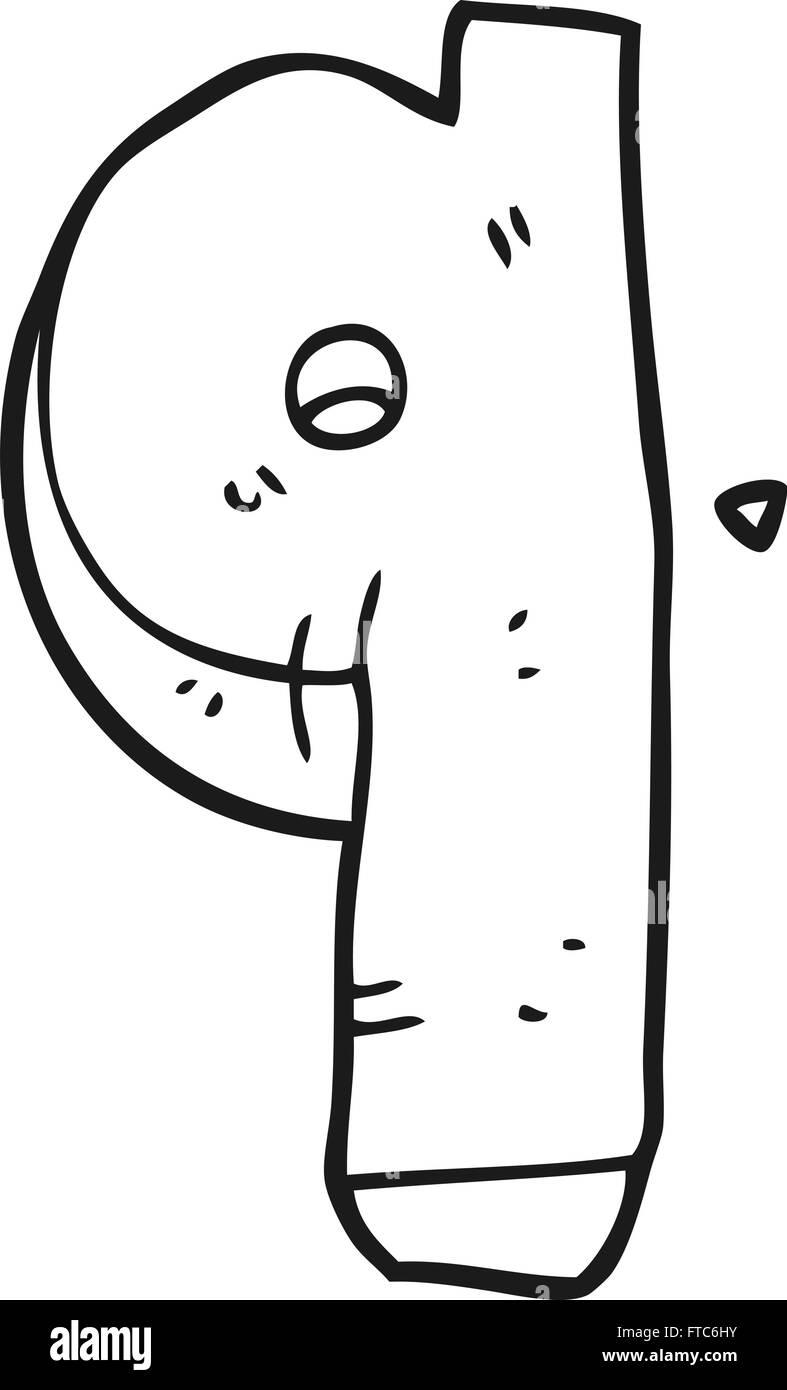 freehand drawn black and white cartoon stone number nine Stock Vector ...