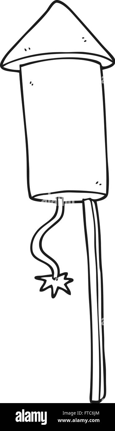 freehand drawn black and white cartoon firework Stock Vector Image ...