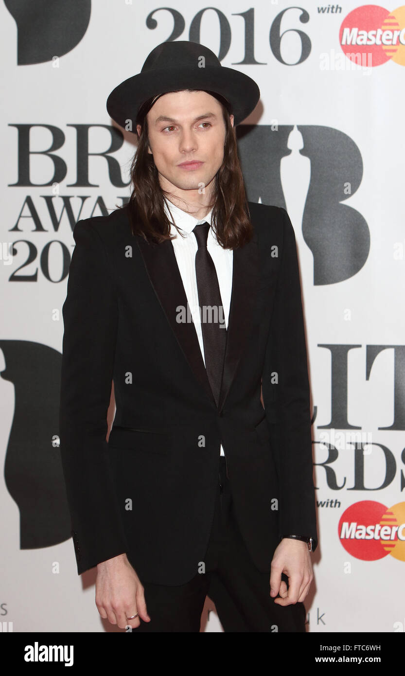 BRIT Awards 2016 at the O2 Arena, London Featuring: James Bay Where ...