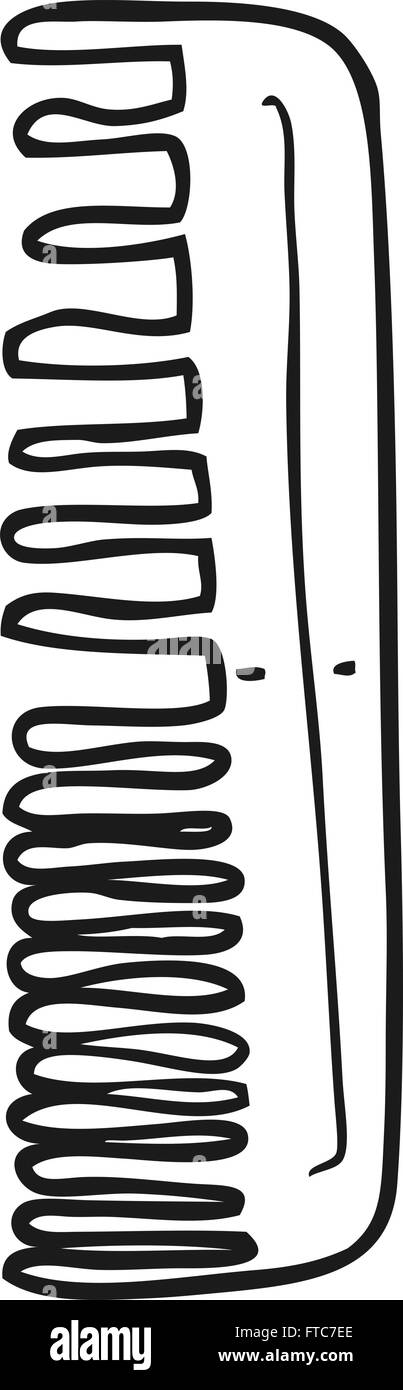 freehand drawn black and white cartoon comb Stock Vector Image & Art ...